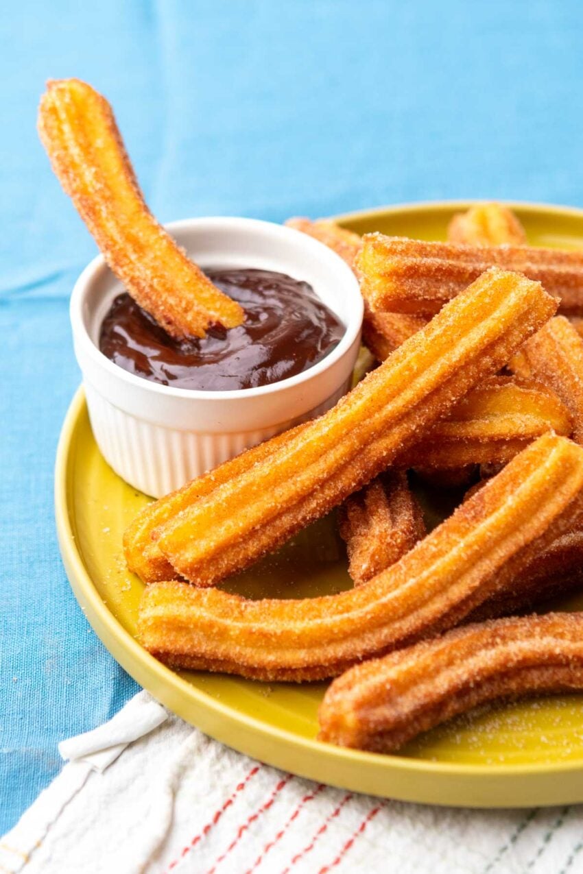 Easy Sourdough Churros [with Mexican Hot Chocolate Sauce]